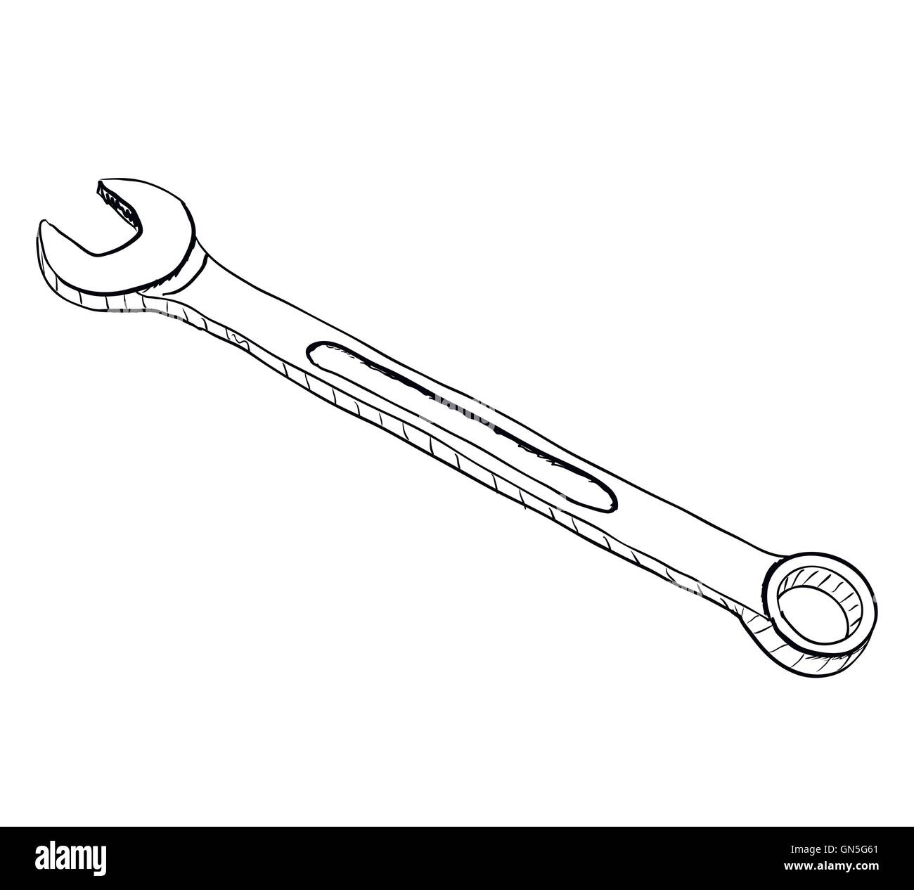 Combination Wrench Drawing