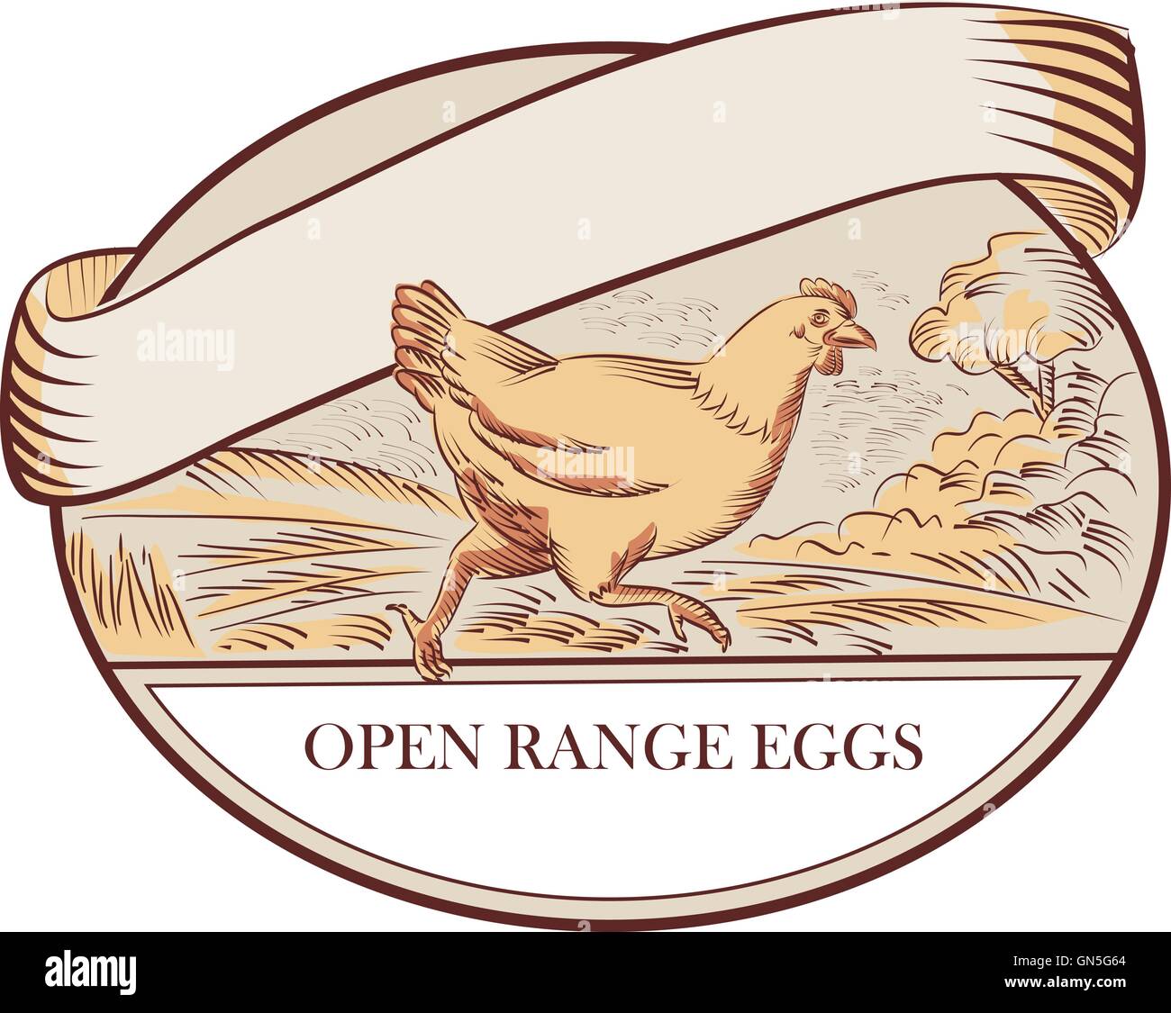 Free range fowl Stock Vector Images - Alamy