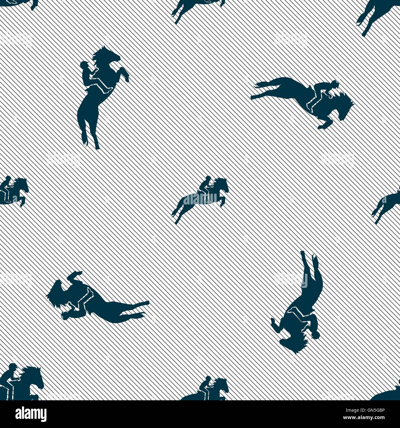 Horse race. Derby. Equestrian sport. Silhouette of racing horse icon ...