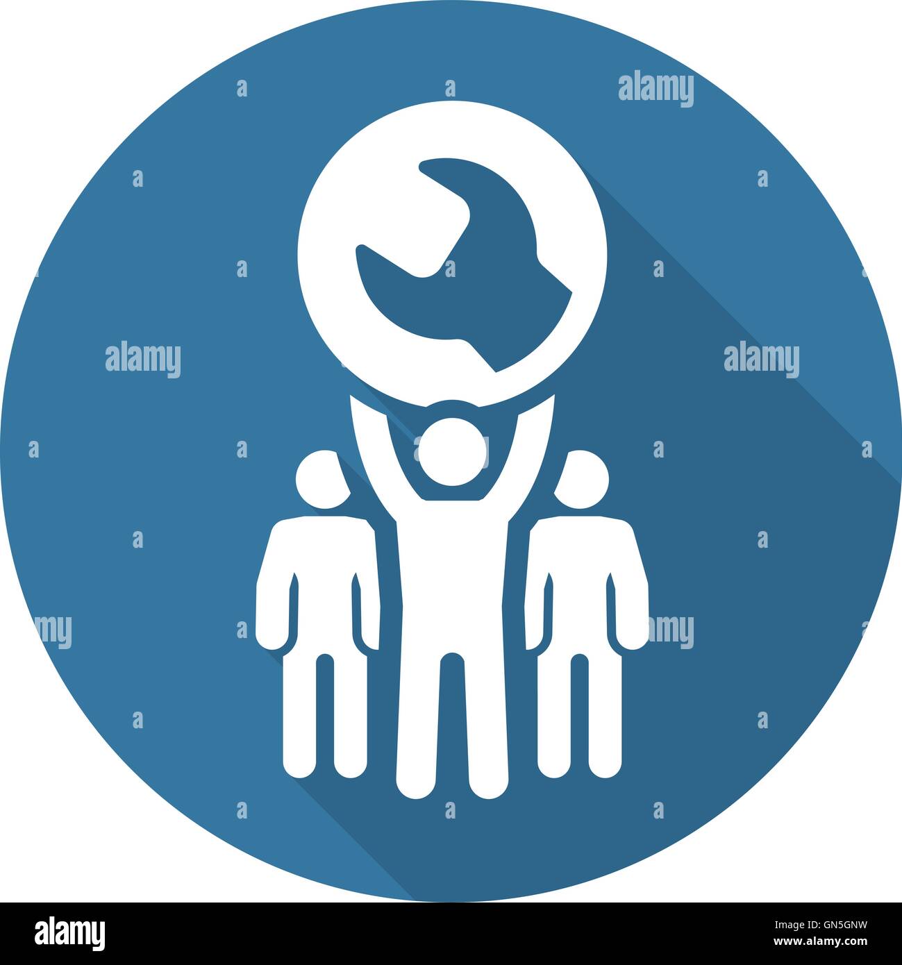 Service support icon flat Stock Vector Images - Alamy
