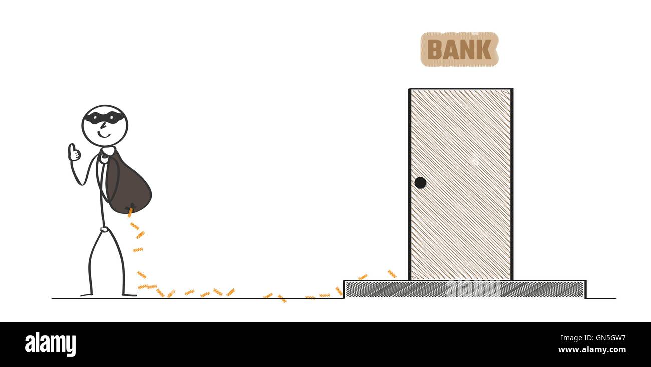 Bank thief Stock Vector Images - Alamy
