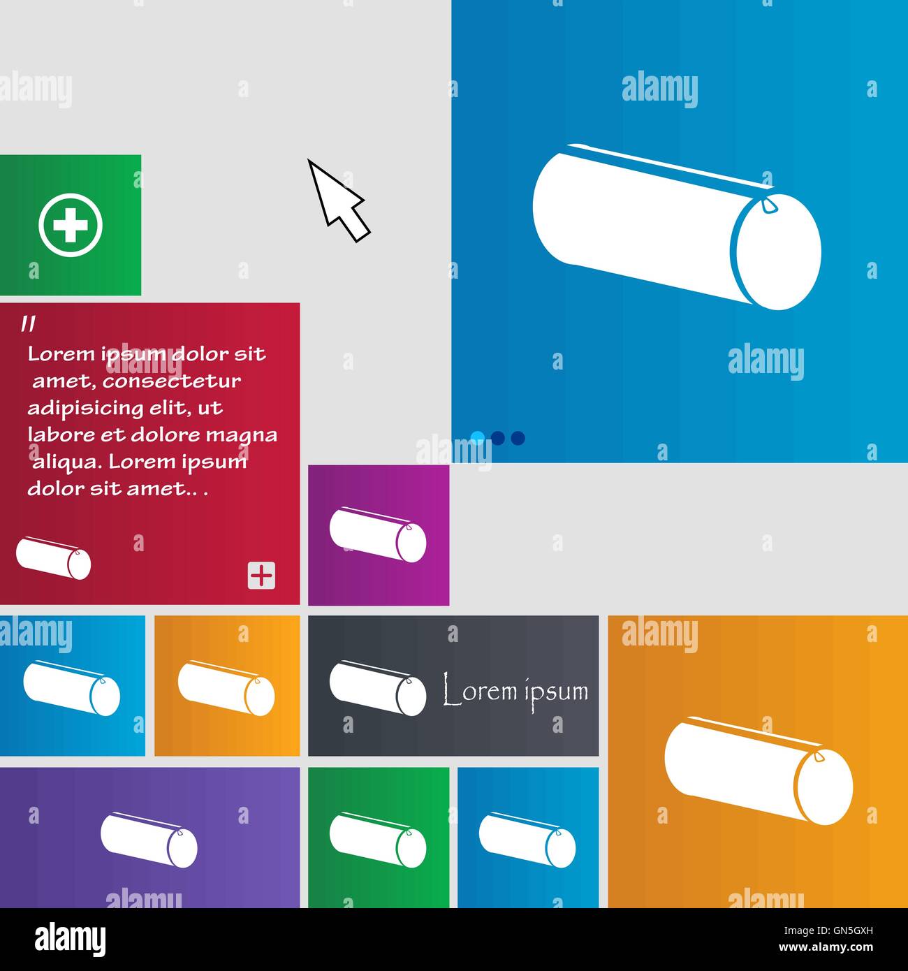 pencil case icon sign. buttons. Modern interface website buttons with cursor pointer. Vector ...