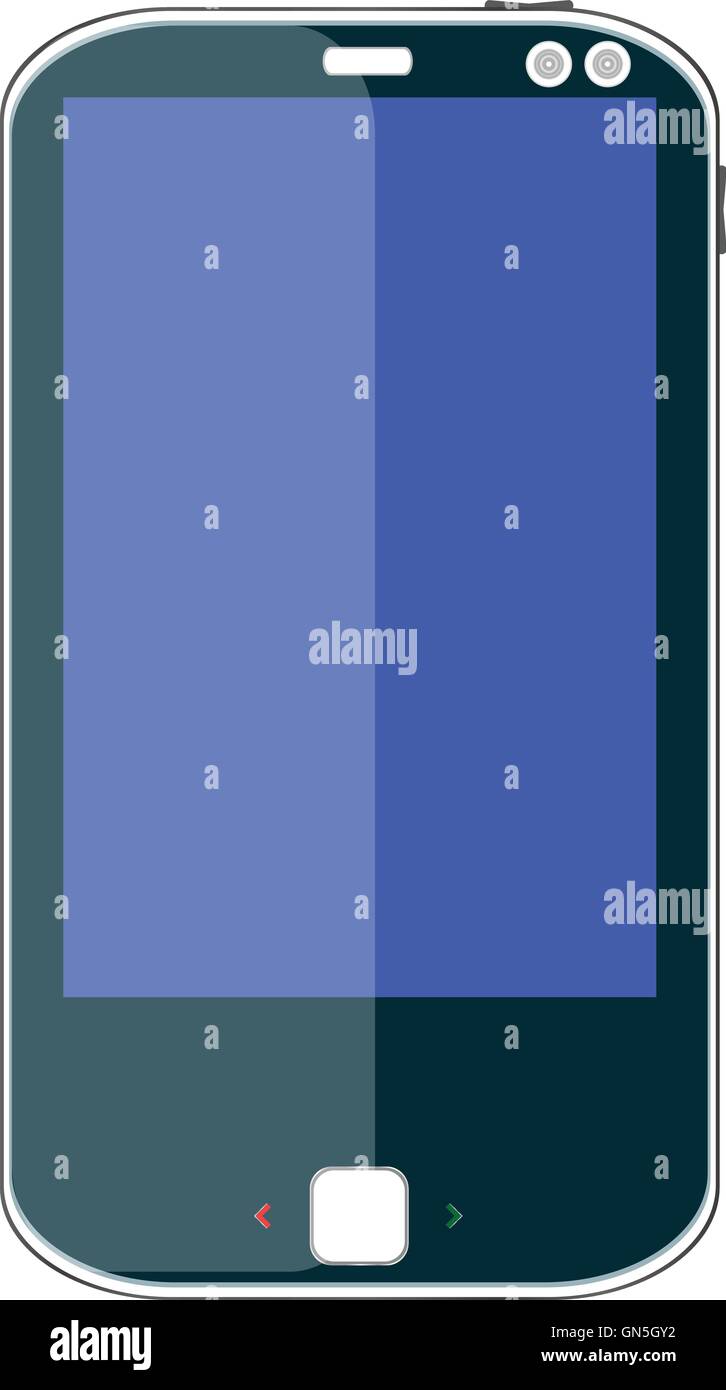 vector smart phone with blue screen Stock Vector Image & Art - Alamy