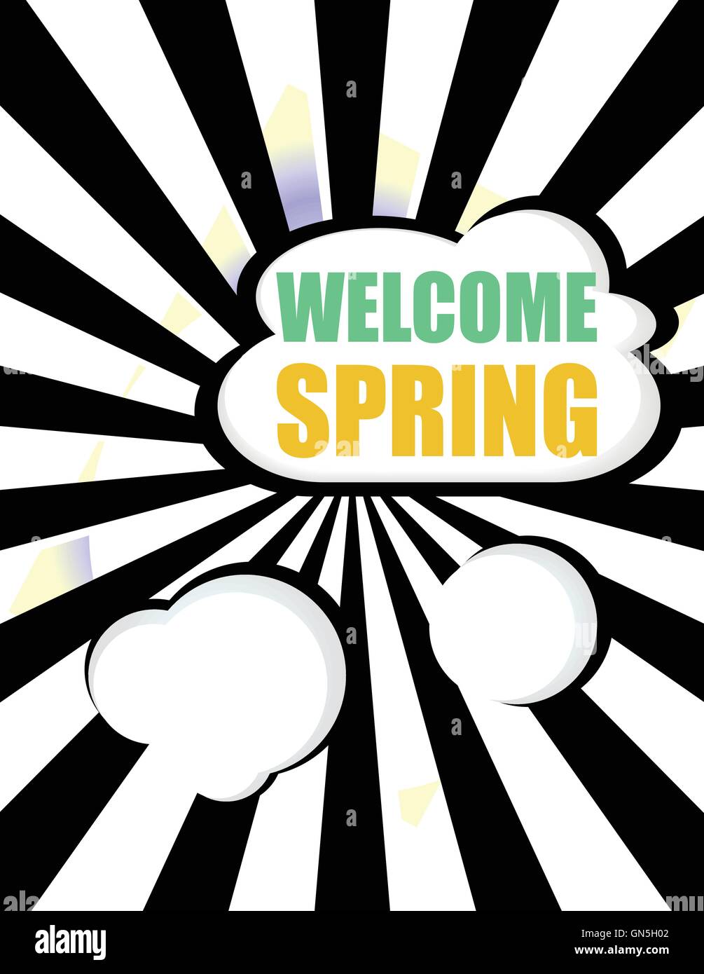 Welcome Spring Holiday Card. Welcome Spring Vector. Welcome Spring ...