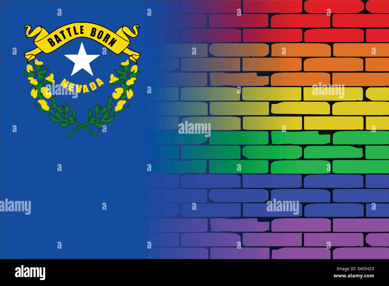 Flag of state nevada Stock Vector Images - Alamy