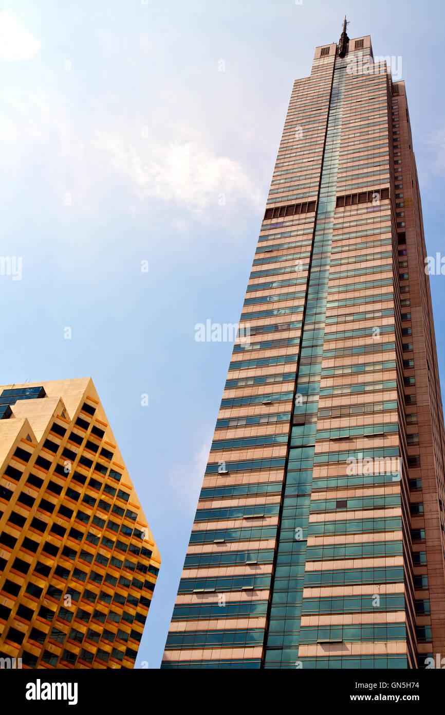 thailand bangkok office district palaces abstract modern building line ...