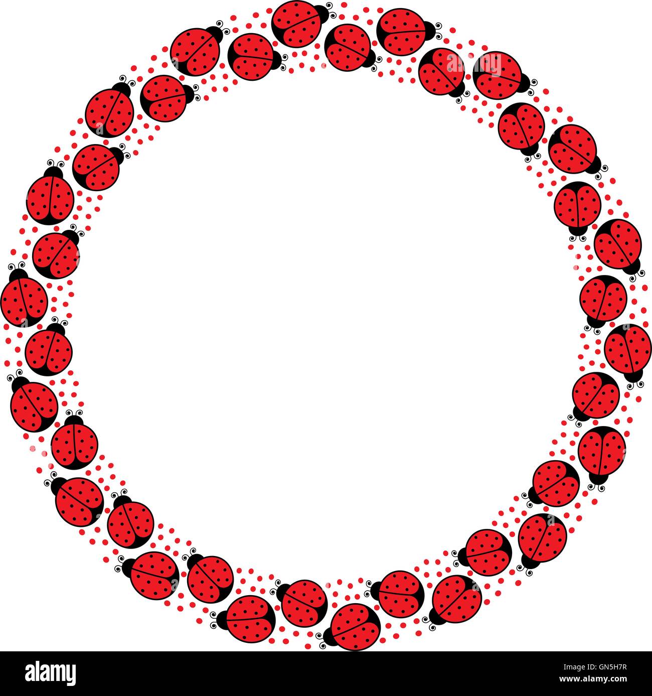 Black dots at ladybug Stock Vector Images - Alamy