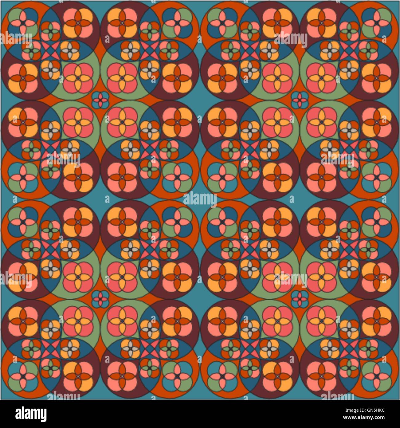 Square flower pattern symmetrical Stock Vector Image & Art - Alamy