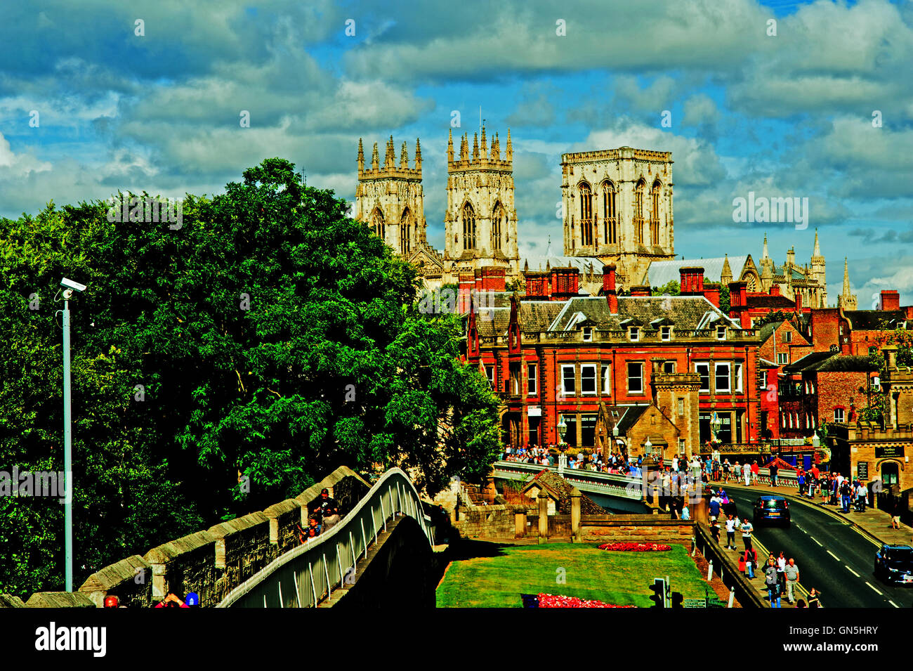 City of York and Minster, City Walls York Stock Photo - Alamy