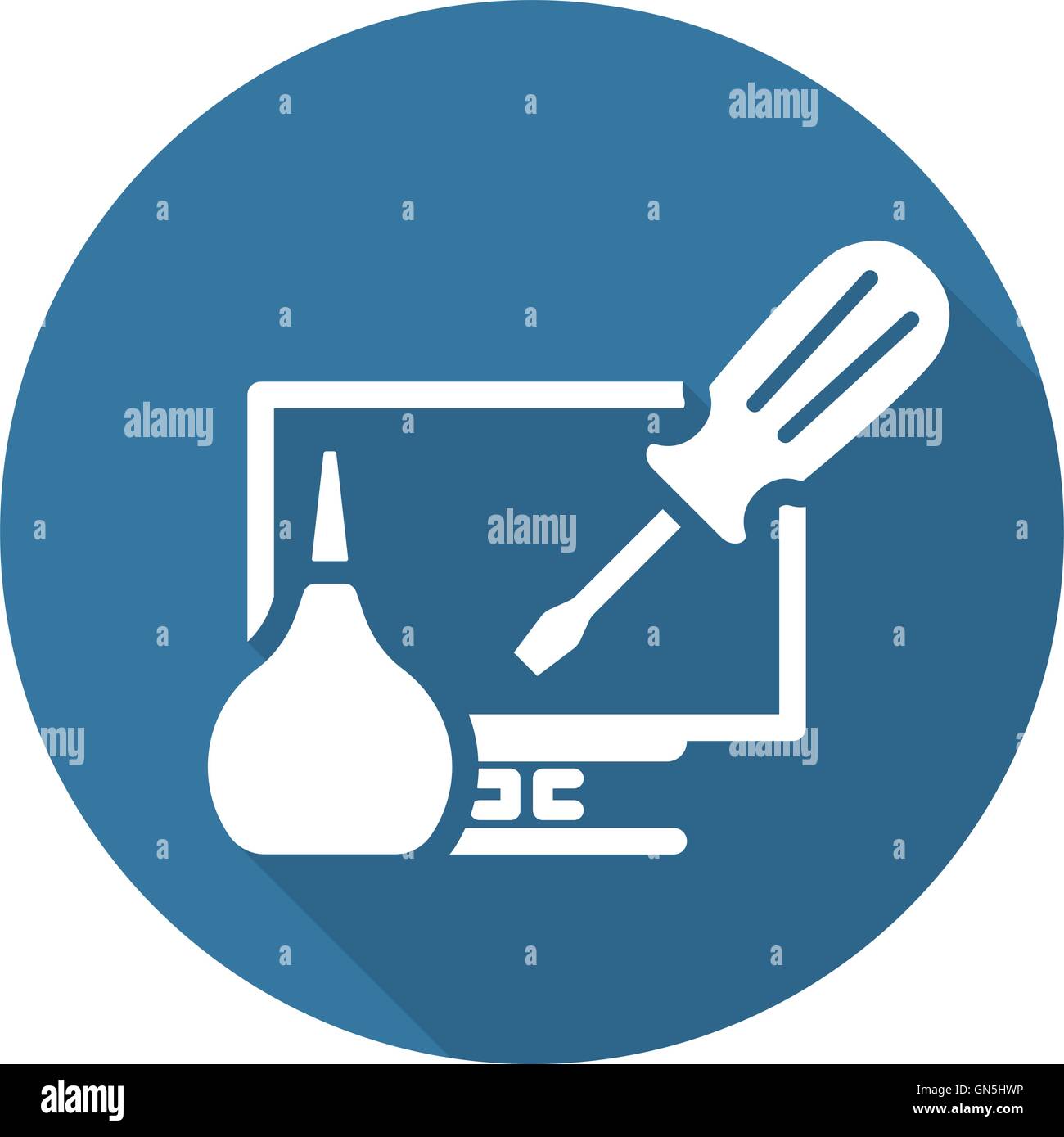 Pc repair icon Stock Vector Images - Alamy