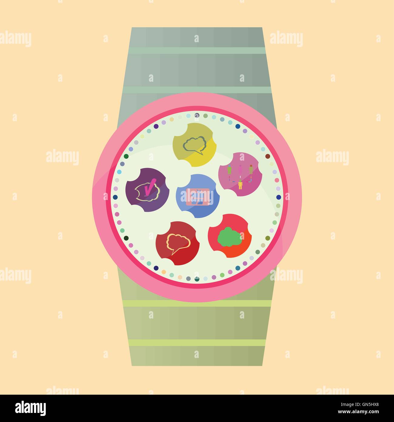 Vector Popular Smart Watch Icons Stock Vector Image & Art - Alamy