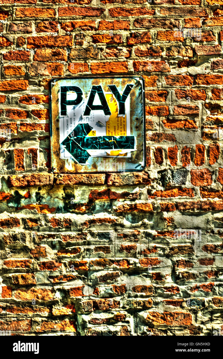 Pay Sign, York Stock Photo - Alamy