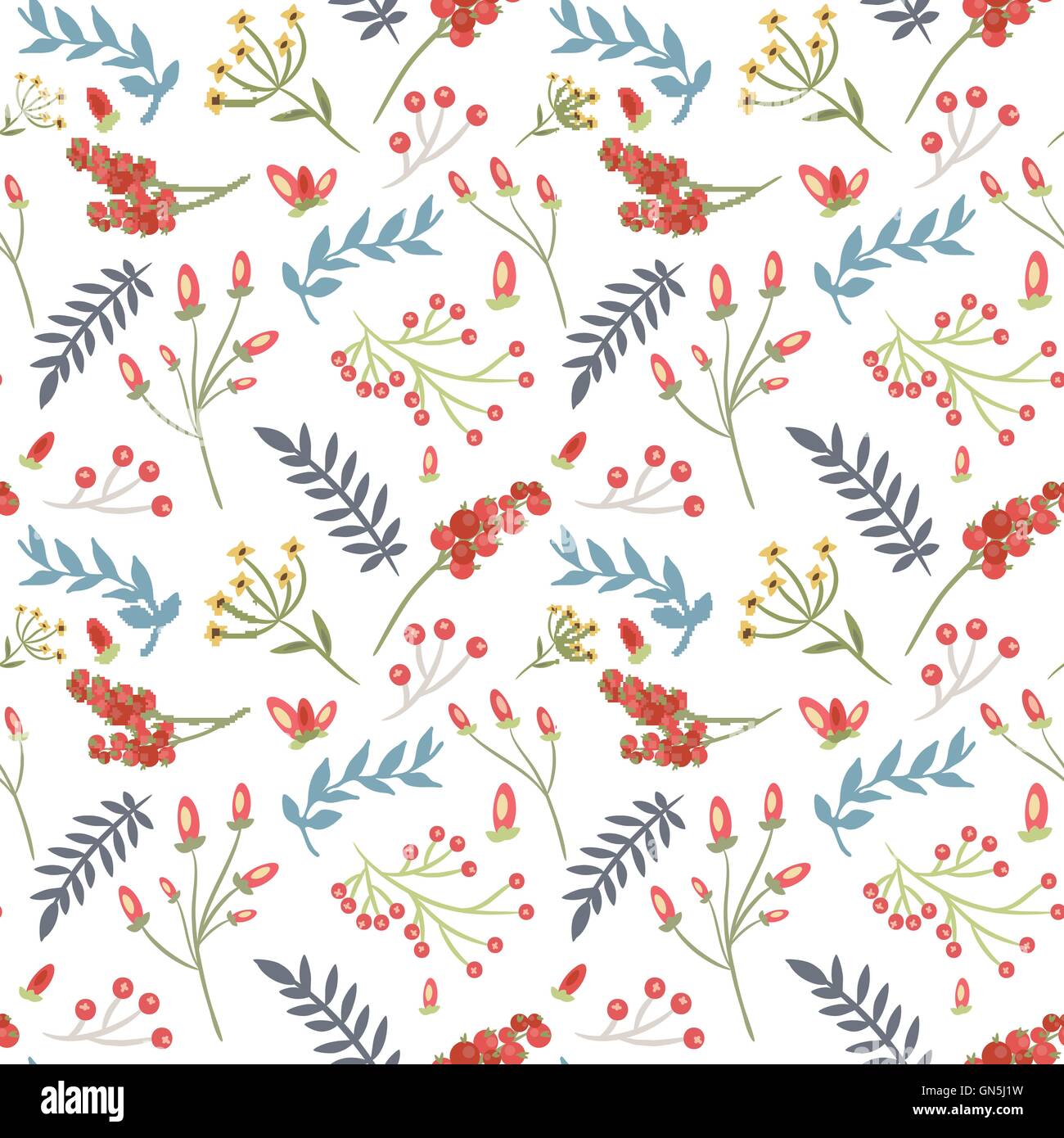 Elegant seamless pattern with flowers, vector illustration Stock Vector ...
