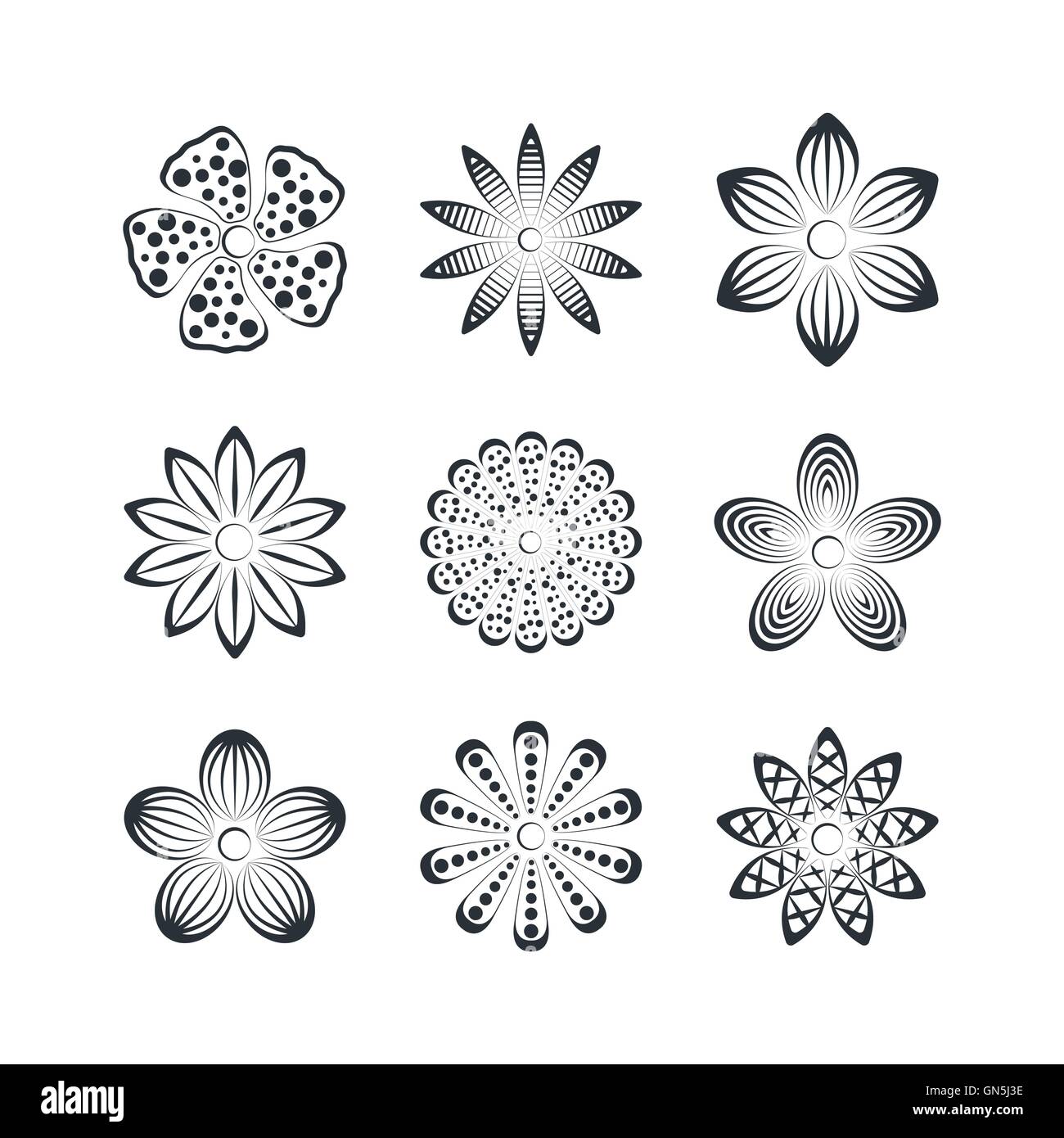 Flower bud set, vector illustration Stock Vector Image & Art - Alamy