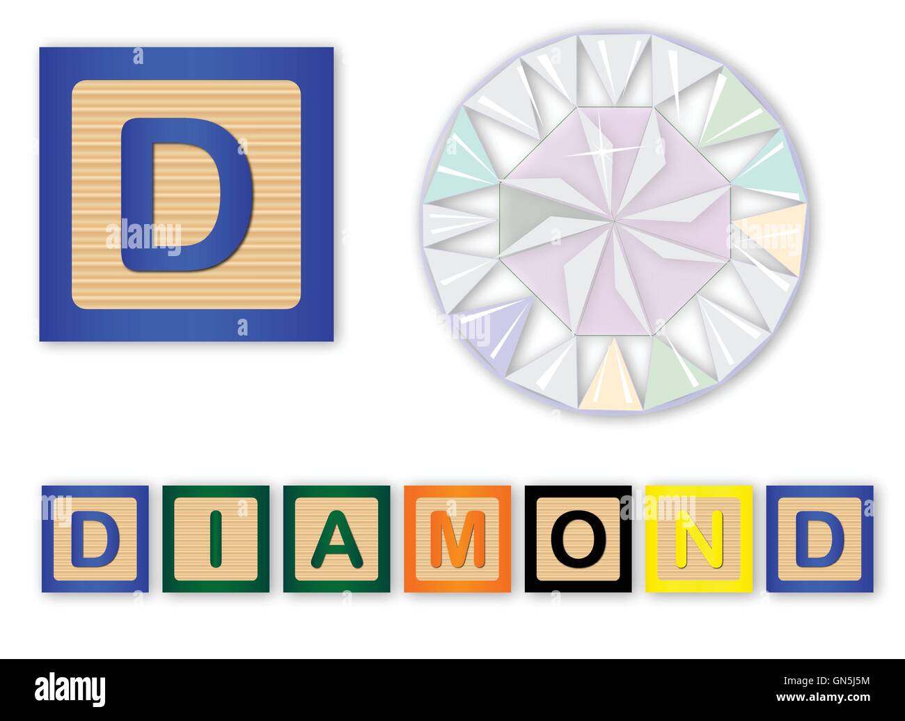 D Is For Diamond Stock Vector Image & Art - Alamy