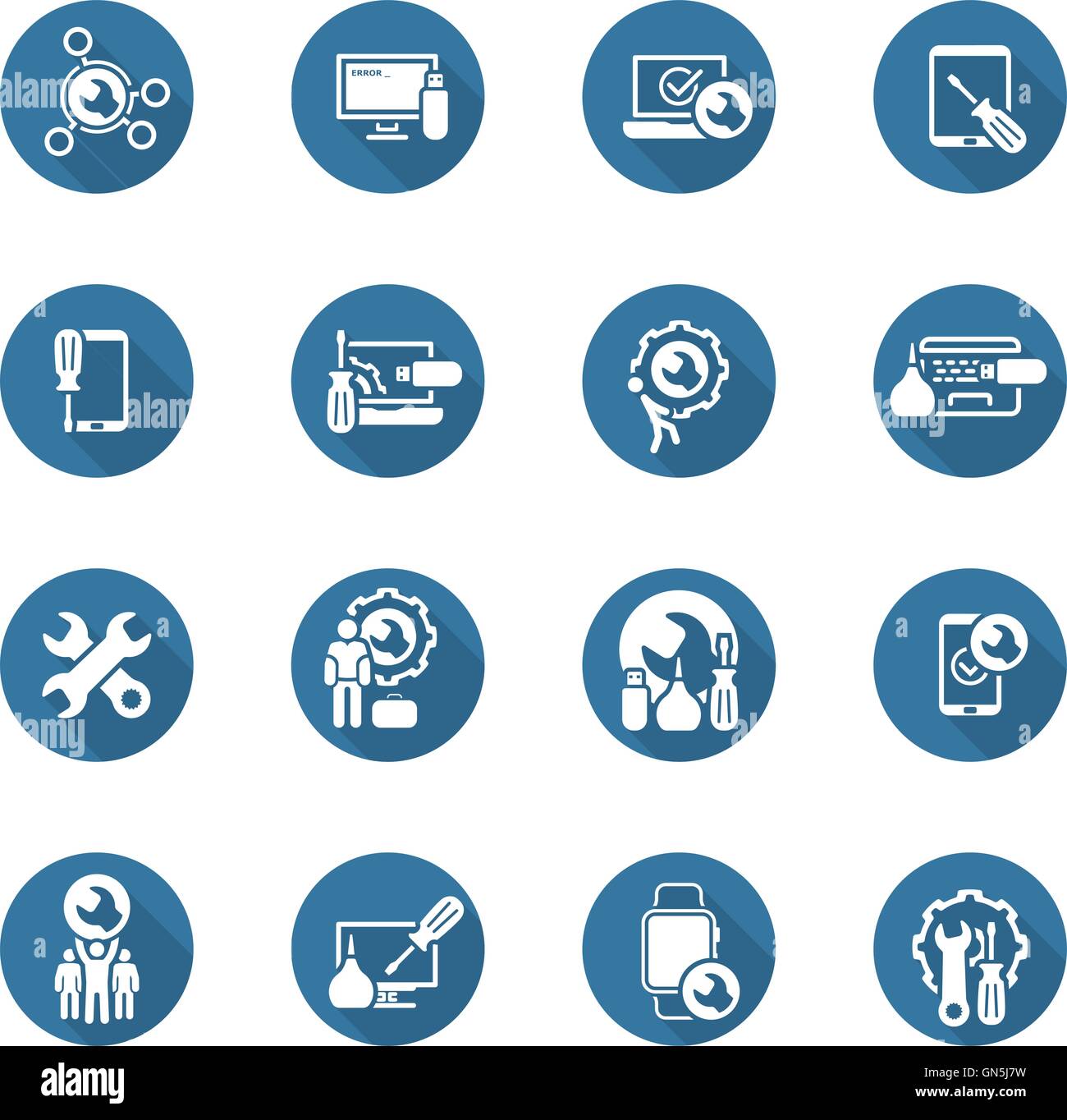 Repair Service and Maintenance Icons Set Stock Vector Image & Art - Alamy
