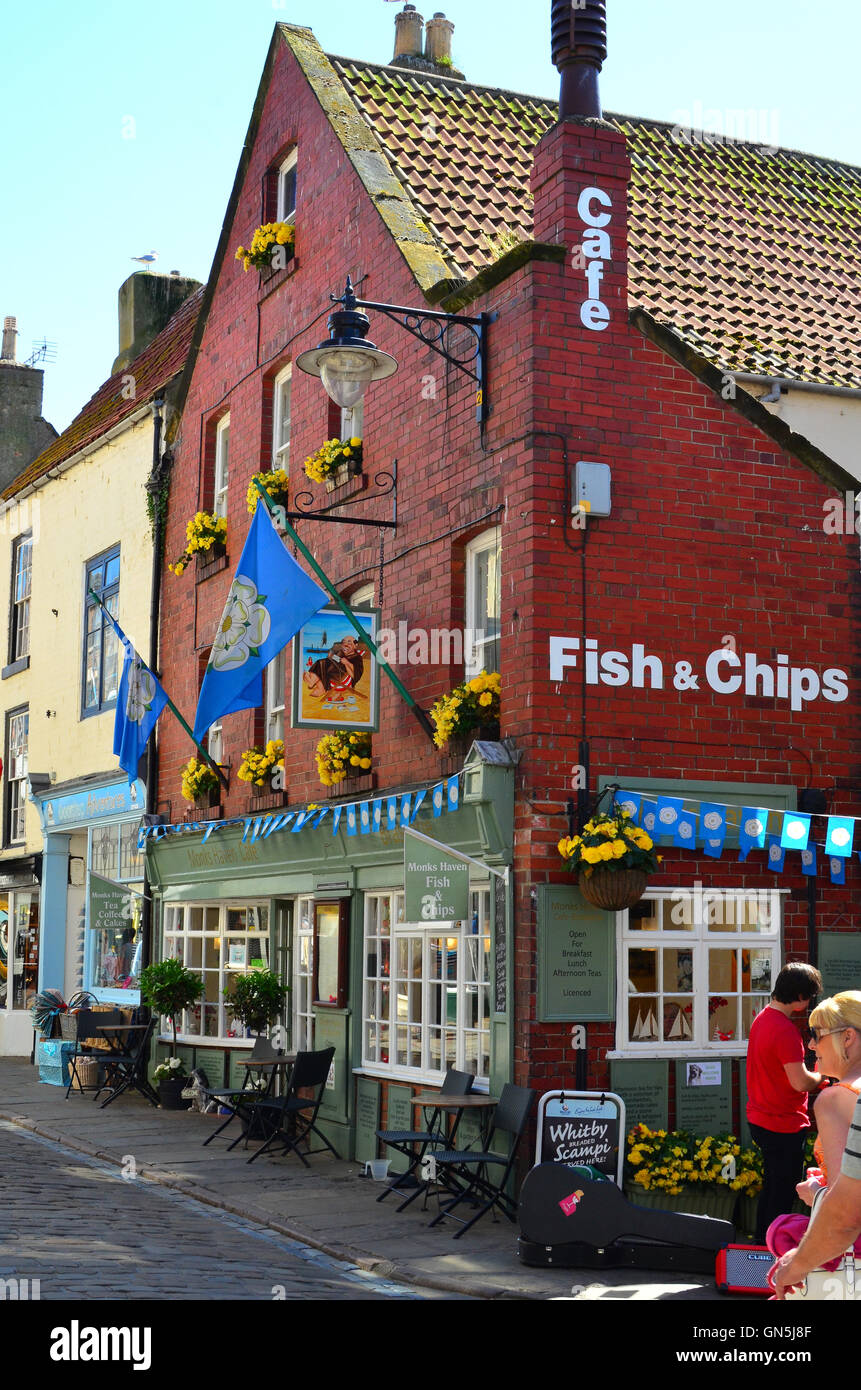 Fish & Chip shop Whitby, East Coast, North Yorkshire, England, United ...