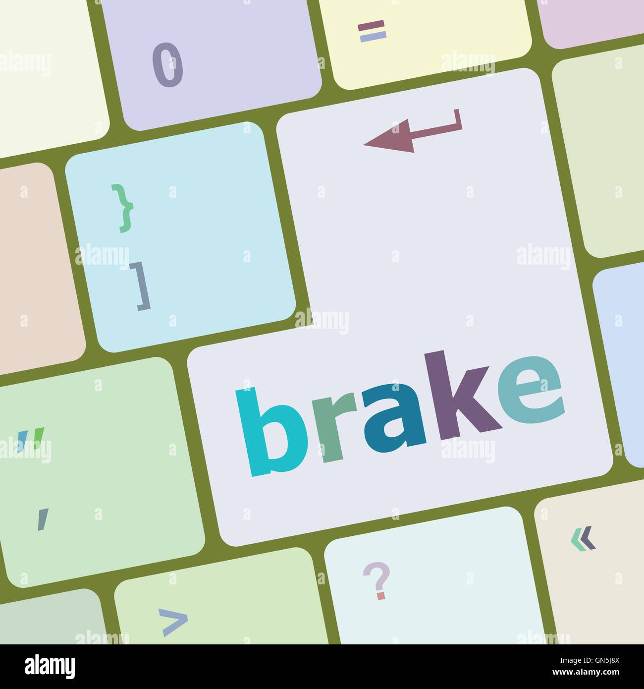 brake button on computer pc keyboard key vector illustration Stock Vector Image & Art - Alamy