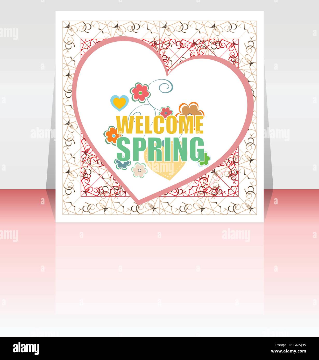 Welcome Spring Holiday Card. Welcome Spring Vector. Welcome Spring ...