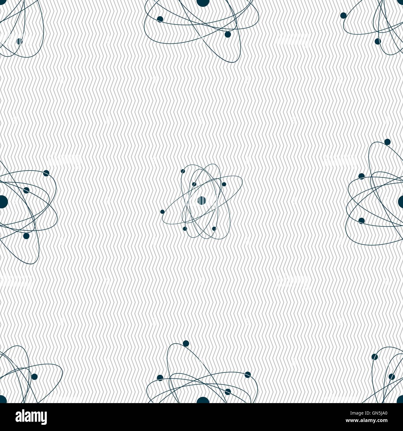 physics, atom, big bang icon sign. Seamless pattern with geometric ...