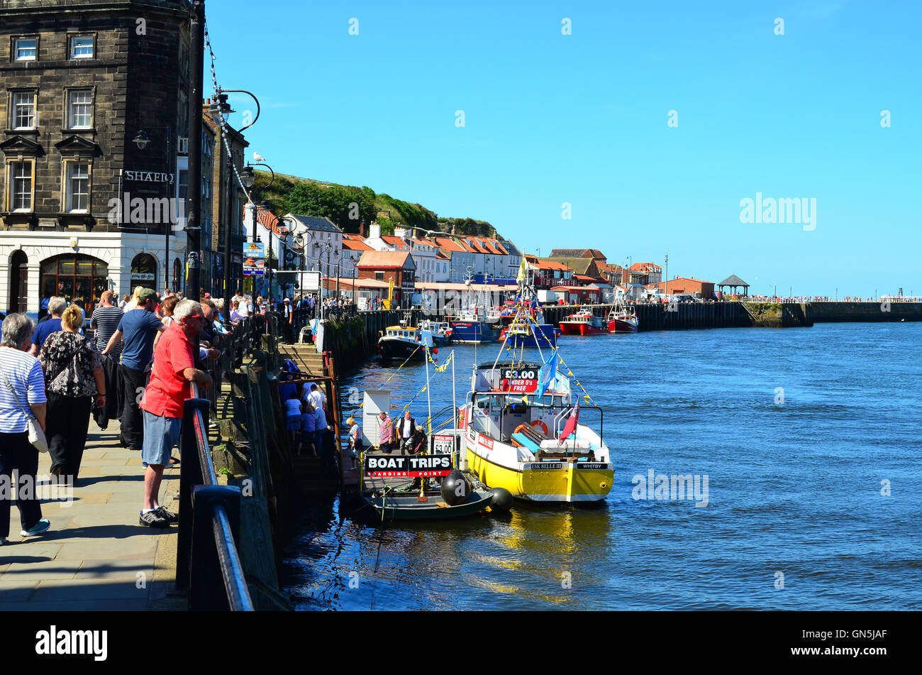 Whitby Harbour North Yorkshire Moors England UK Stock Photo - Alamy
