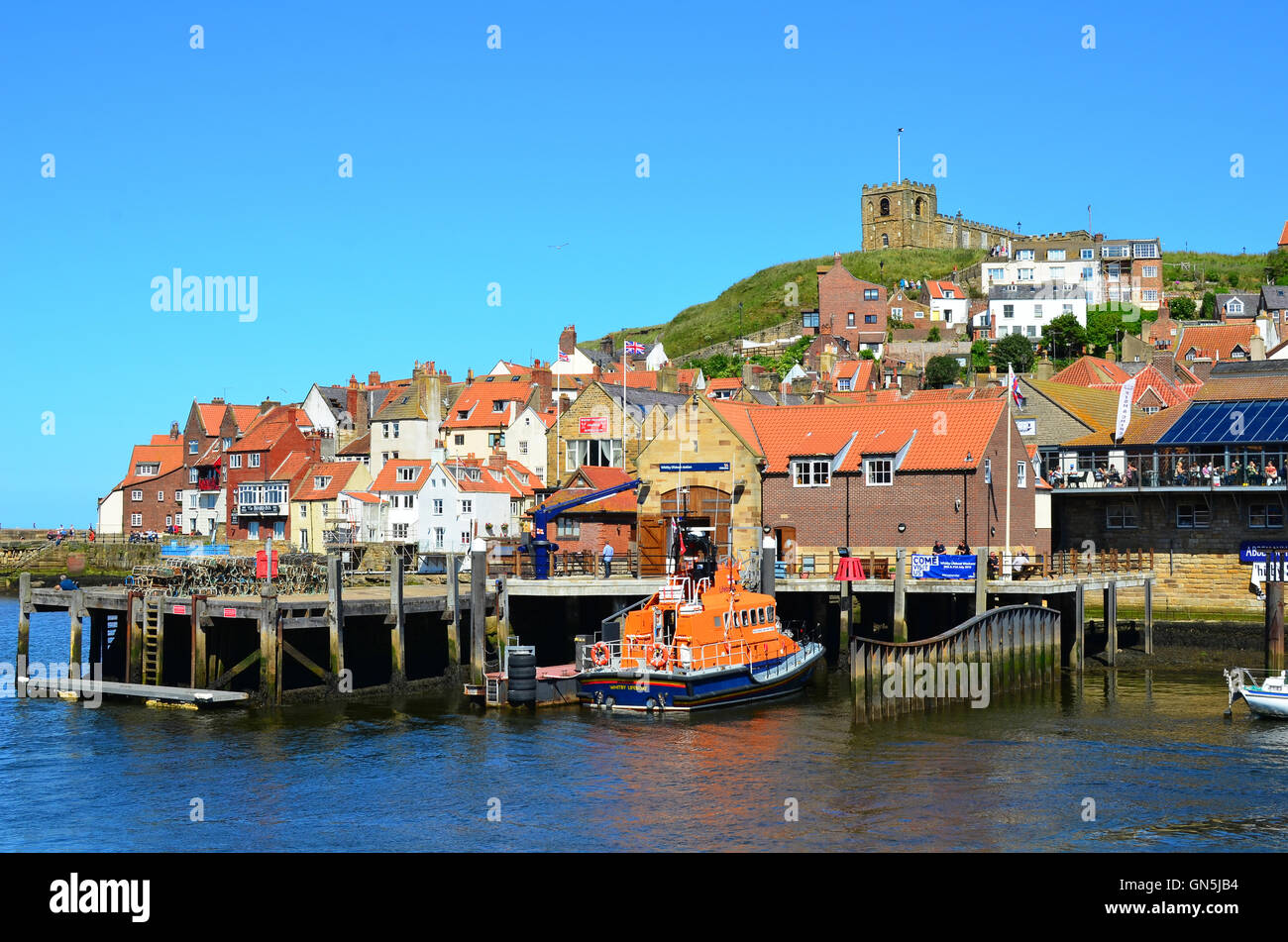 Whitby Harbour North Yorkshire Moors England UK Stock Photo - Alamy