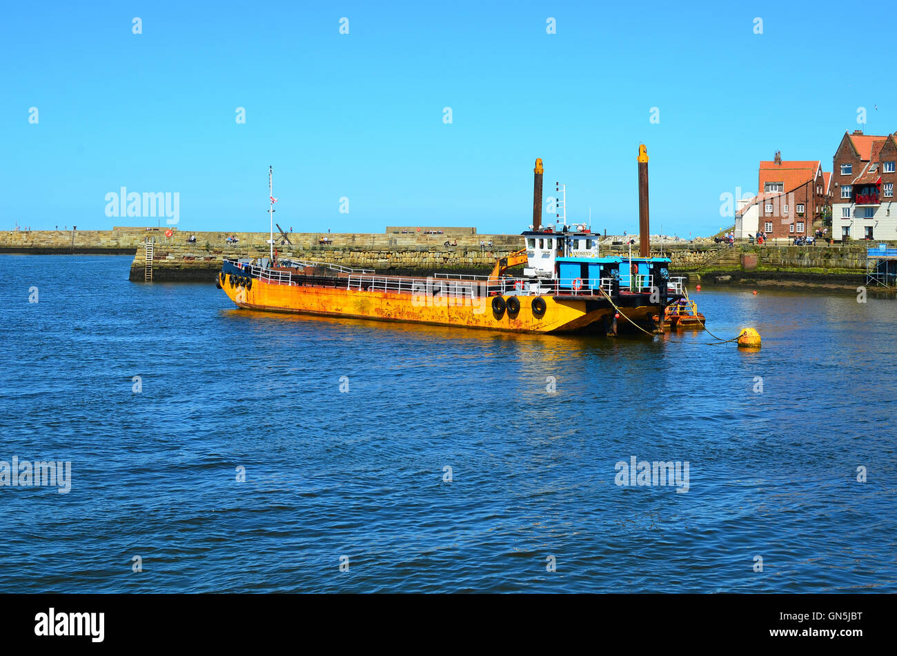 Whitby Harbour North Yorkshire Moors England UK Stock Photo - Alamy
