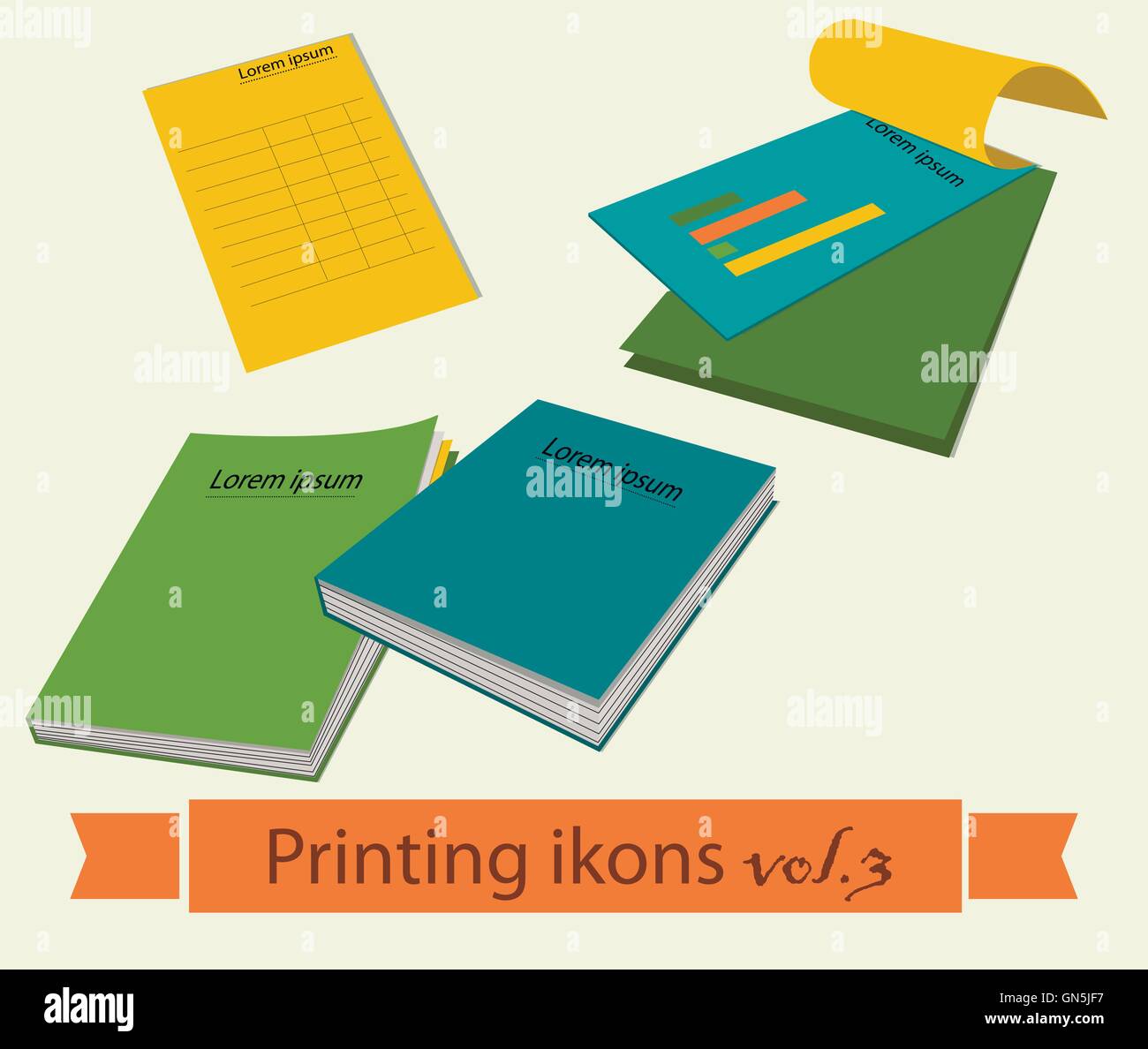 Print icons set3 Stock Vector Image & Art - Alamy