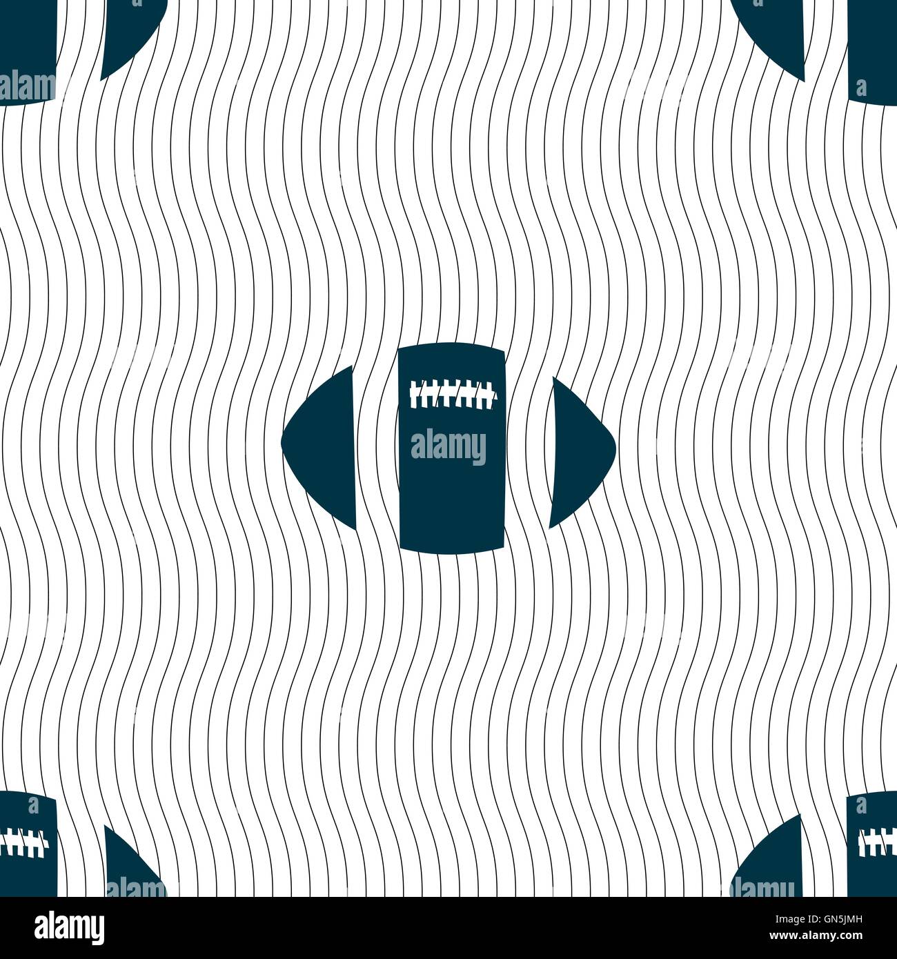 rugby ball icon sign. Seamless pattern with geometric texture. Vector ...