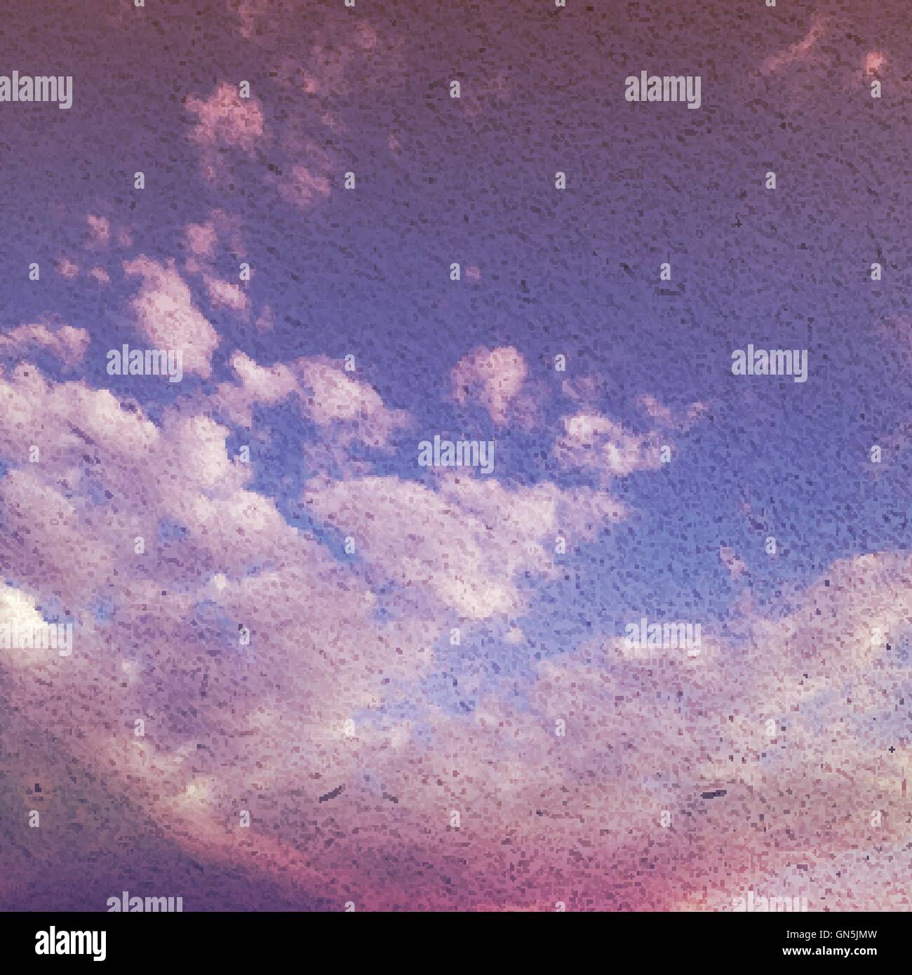 Fog and clouds on a vintage textured paper vector background, wi Stock ...