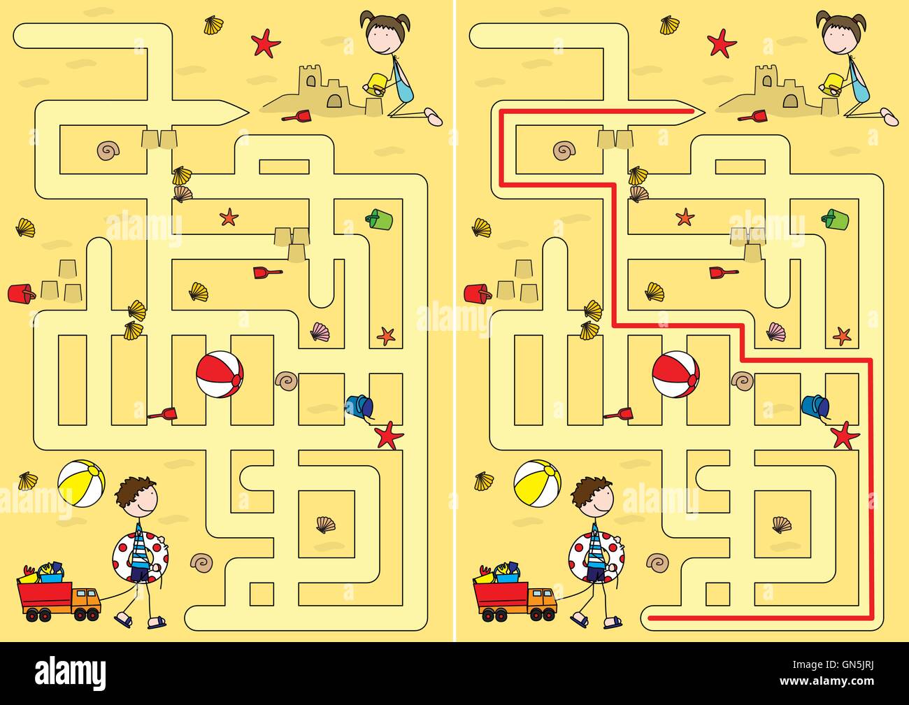 Beach maze hi-res stock photography and images - Alamy