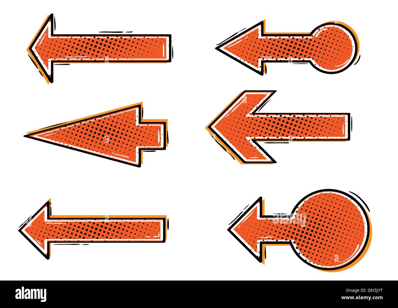 arrows retro comic style Stock Vector Image & Art - Alamy