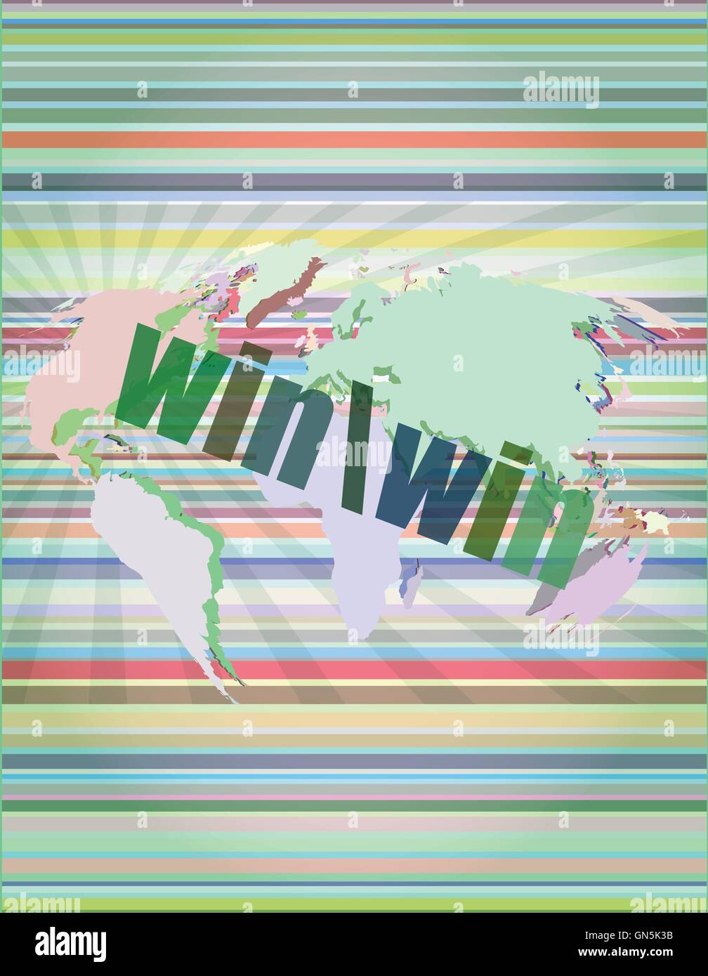 win word on digital touch screen interface vector illustration Stock ...