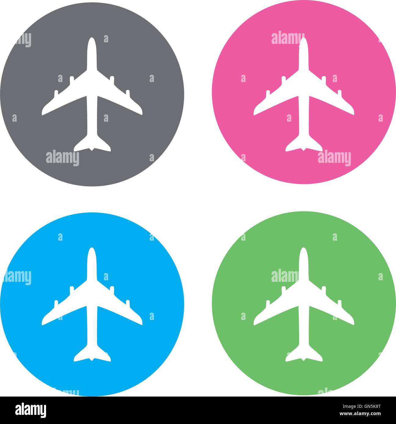 Airplane icon black color Stock Vector Images - Alamy