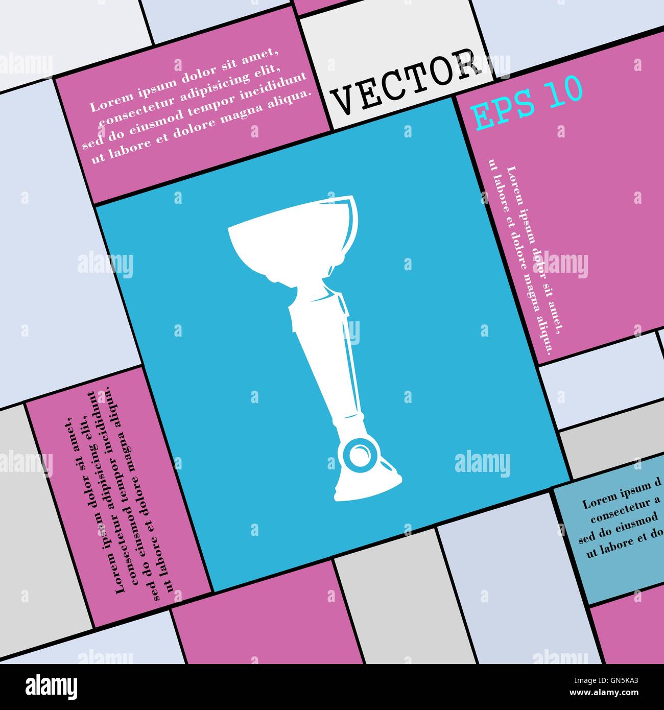 trophy icon sign. Modern flat style for your design. Vector Stock ...