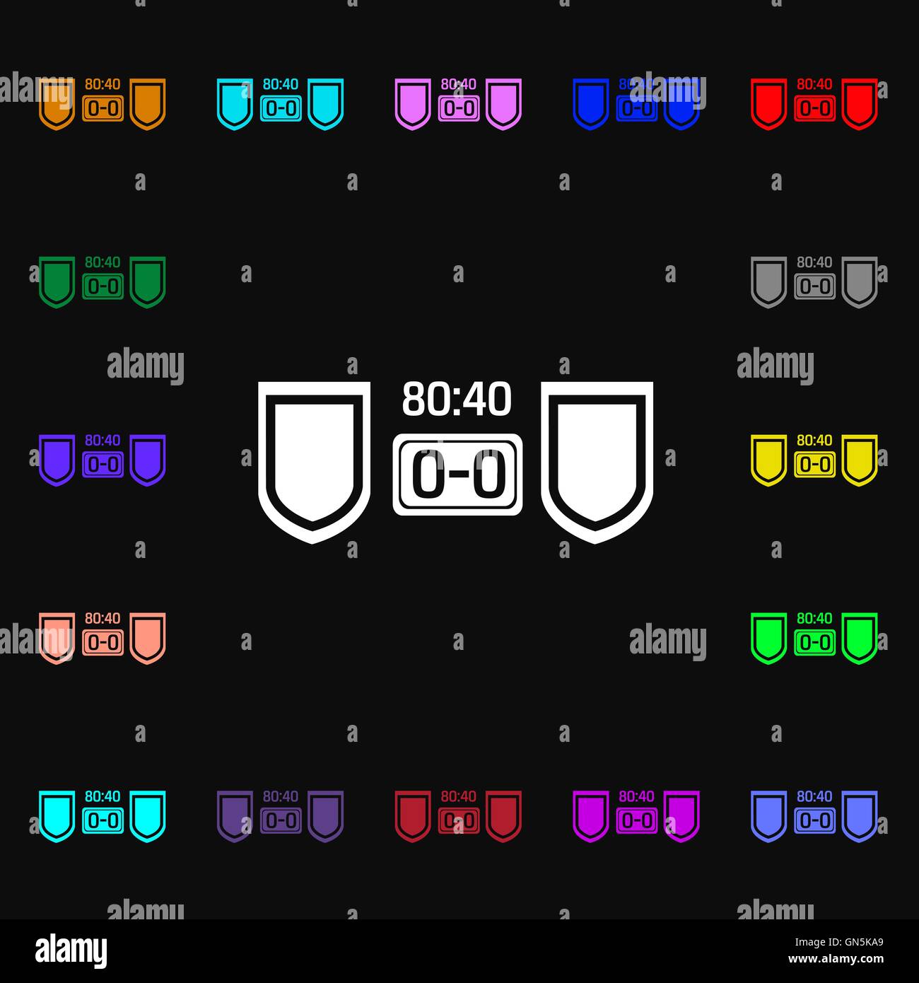 Scoreboard icon sign. Lots of colorful symbols for your design. Vector ...