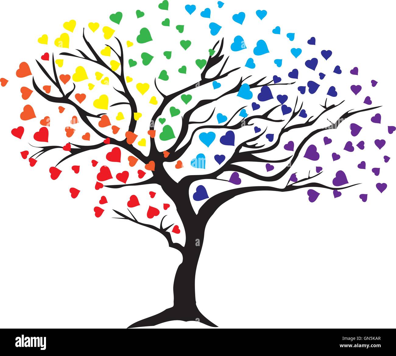 Vector Rainbow Tree Stock Vector Image & Art - Alamy