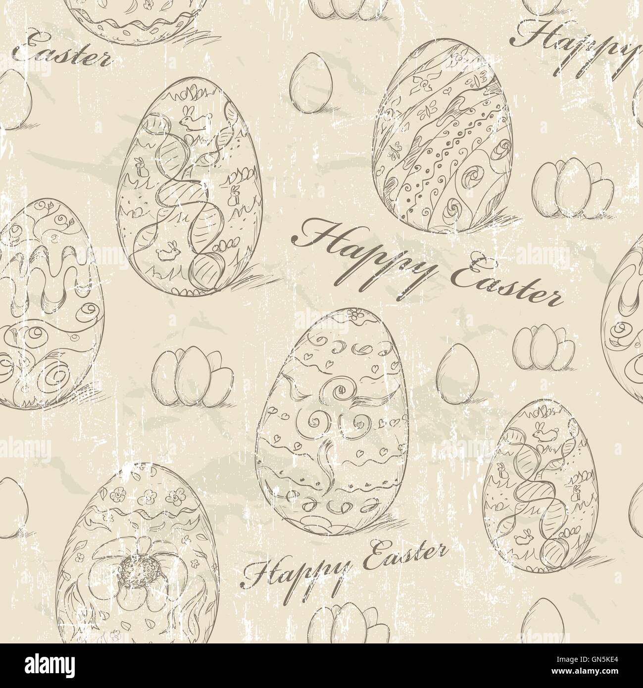 Vintage seamless texture with easter eggs Stock Vector Image & Art - Alamy