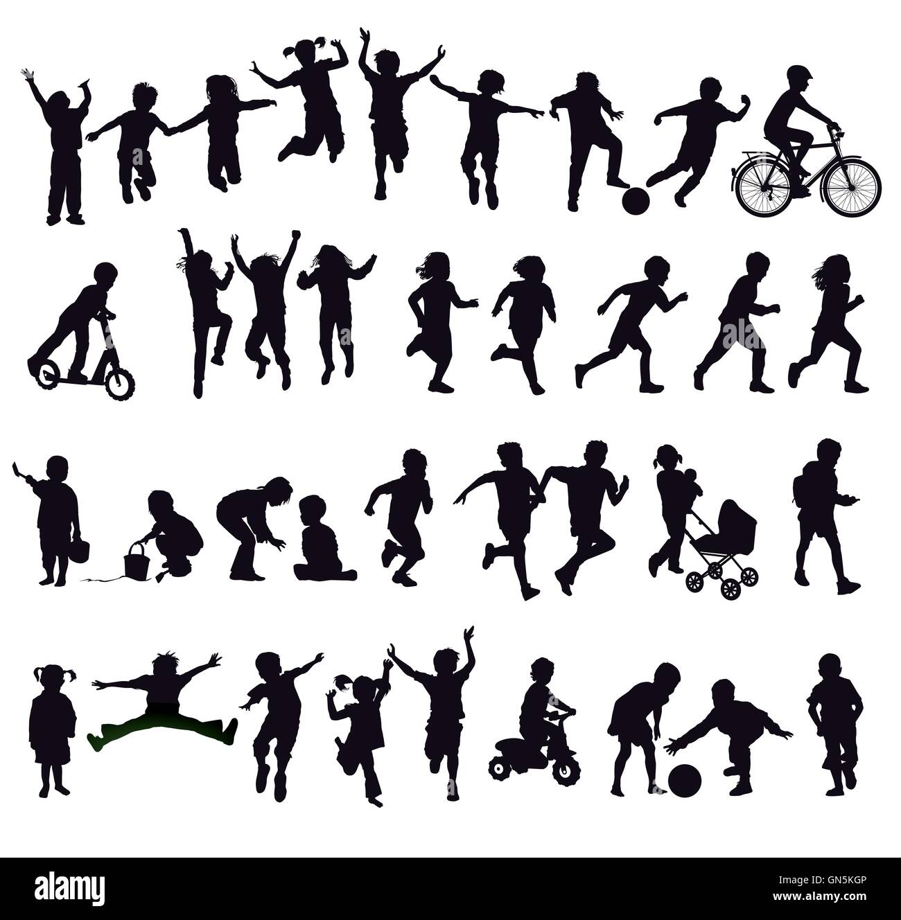 School children celebrating Stock Vector Images - Alamy