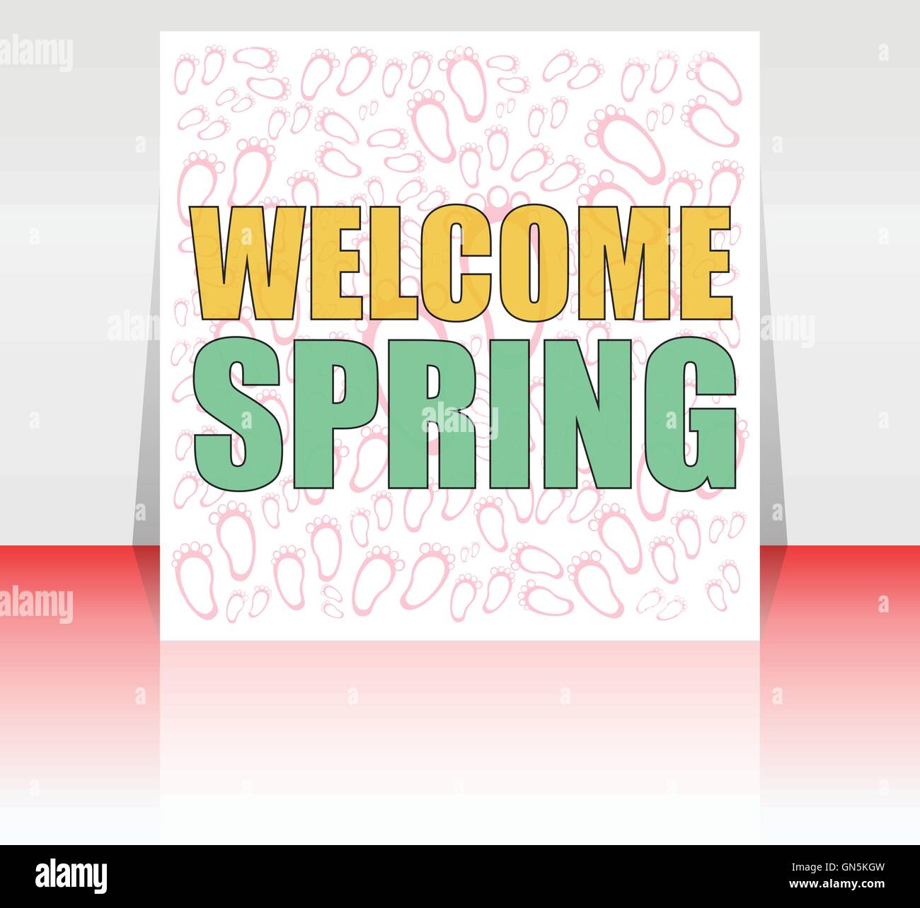 Welcome Spring Holiday Card. Welcome Spring Vector. Welcome Spring ...