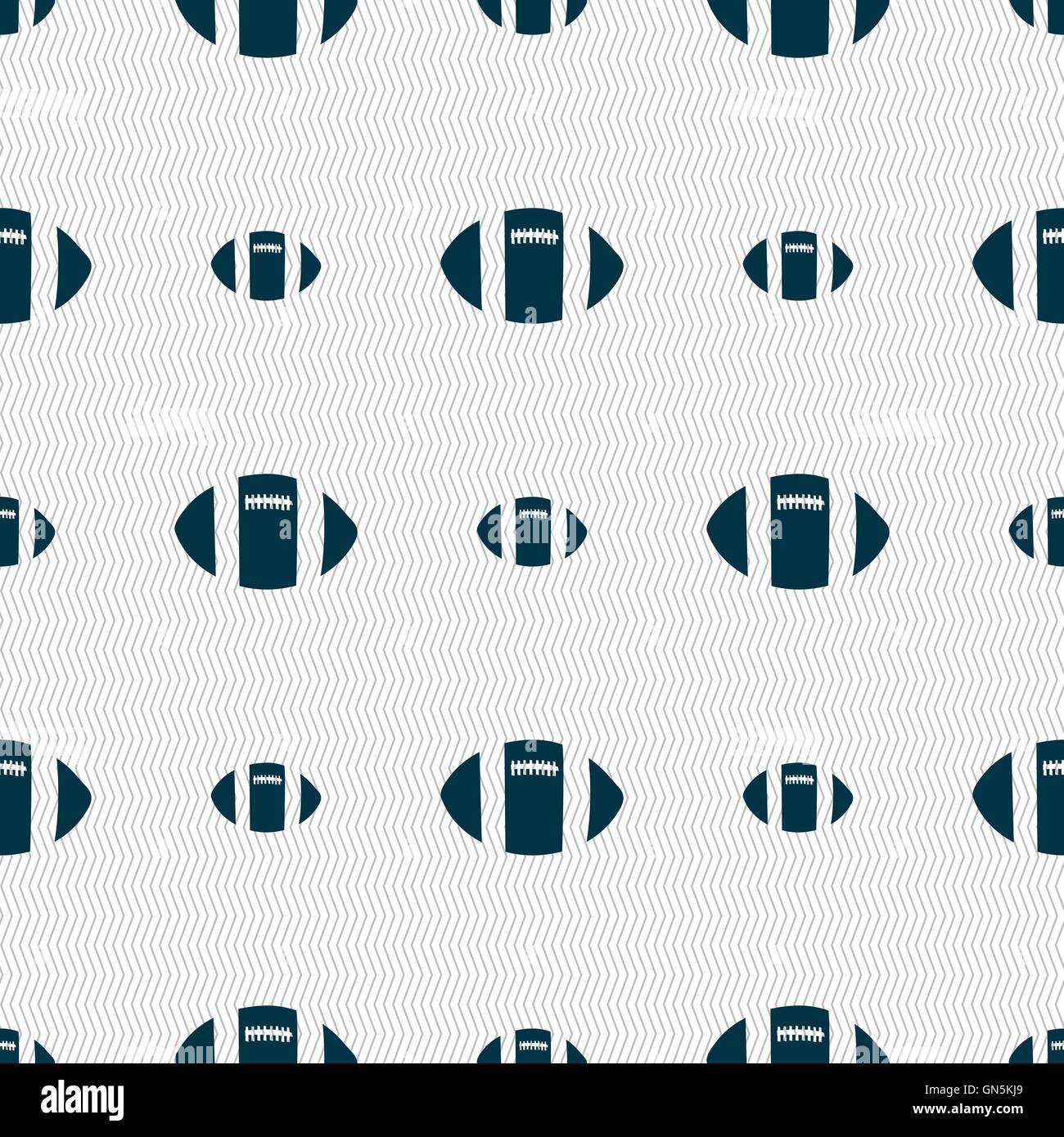 rugby ball icon sign. Seamless pattern with geometric texture. Vector ...