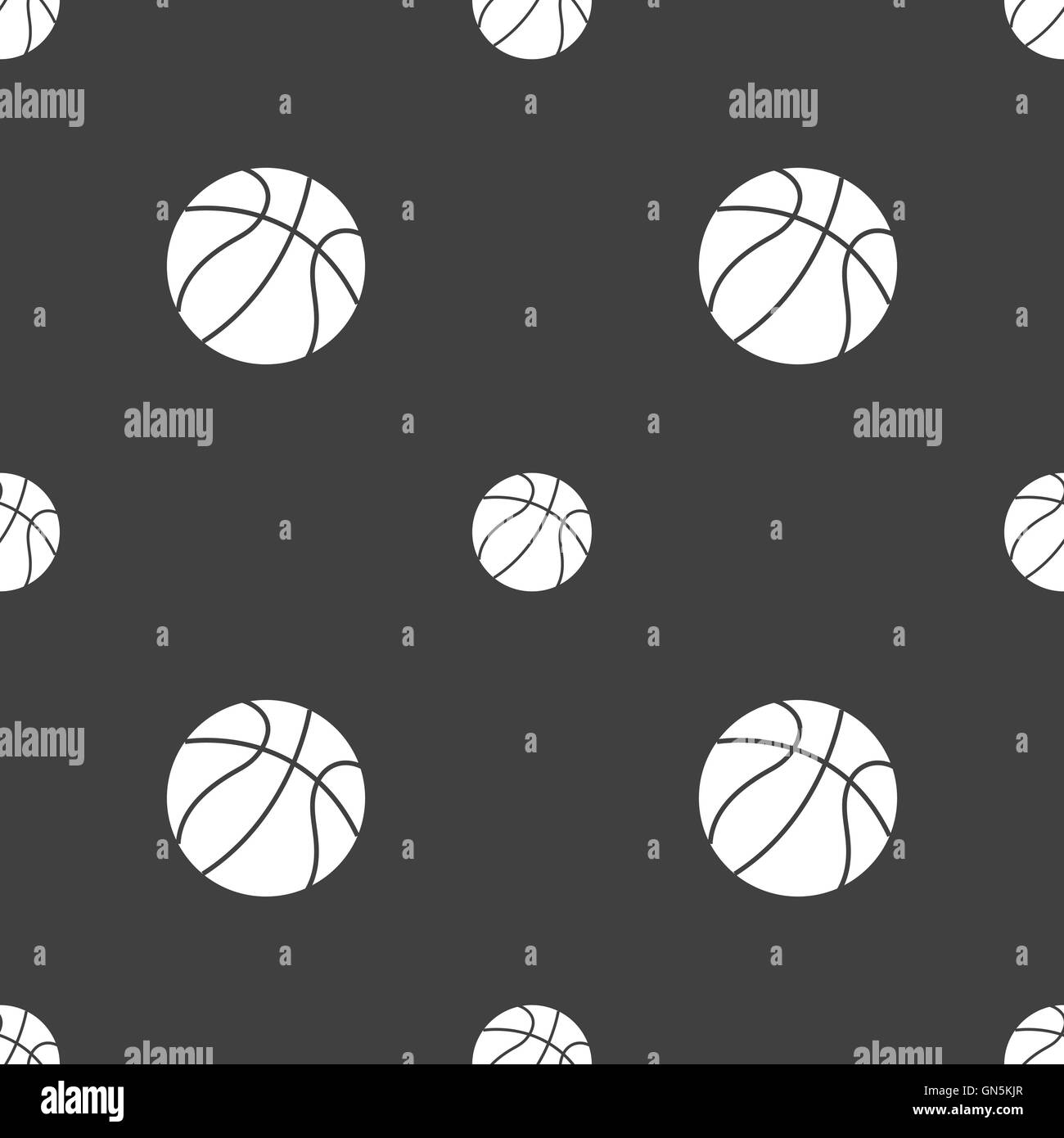 Basketball ball icon seamless Black and White Stock Photos & Images - Alamy