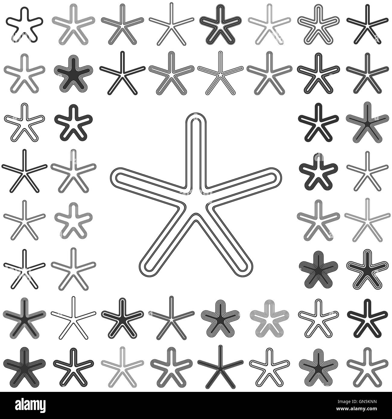 Five elements pentagram Stock Vector Images - Alamy