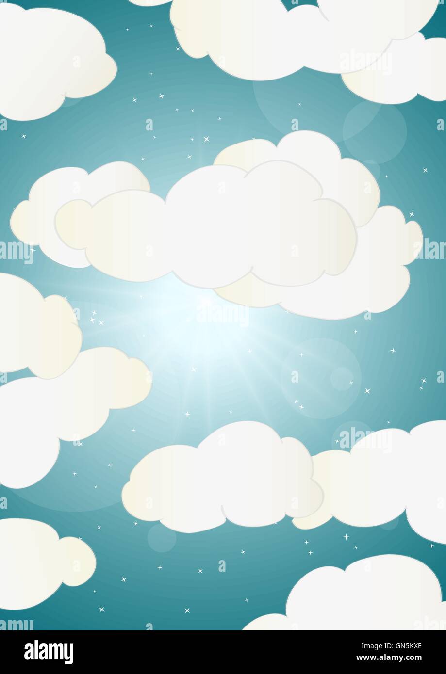 Beautiful sky white clouds Stock Vector Images - Alamy