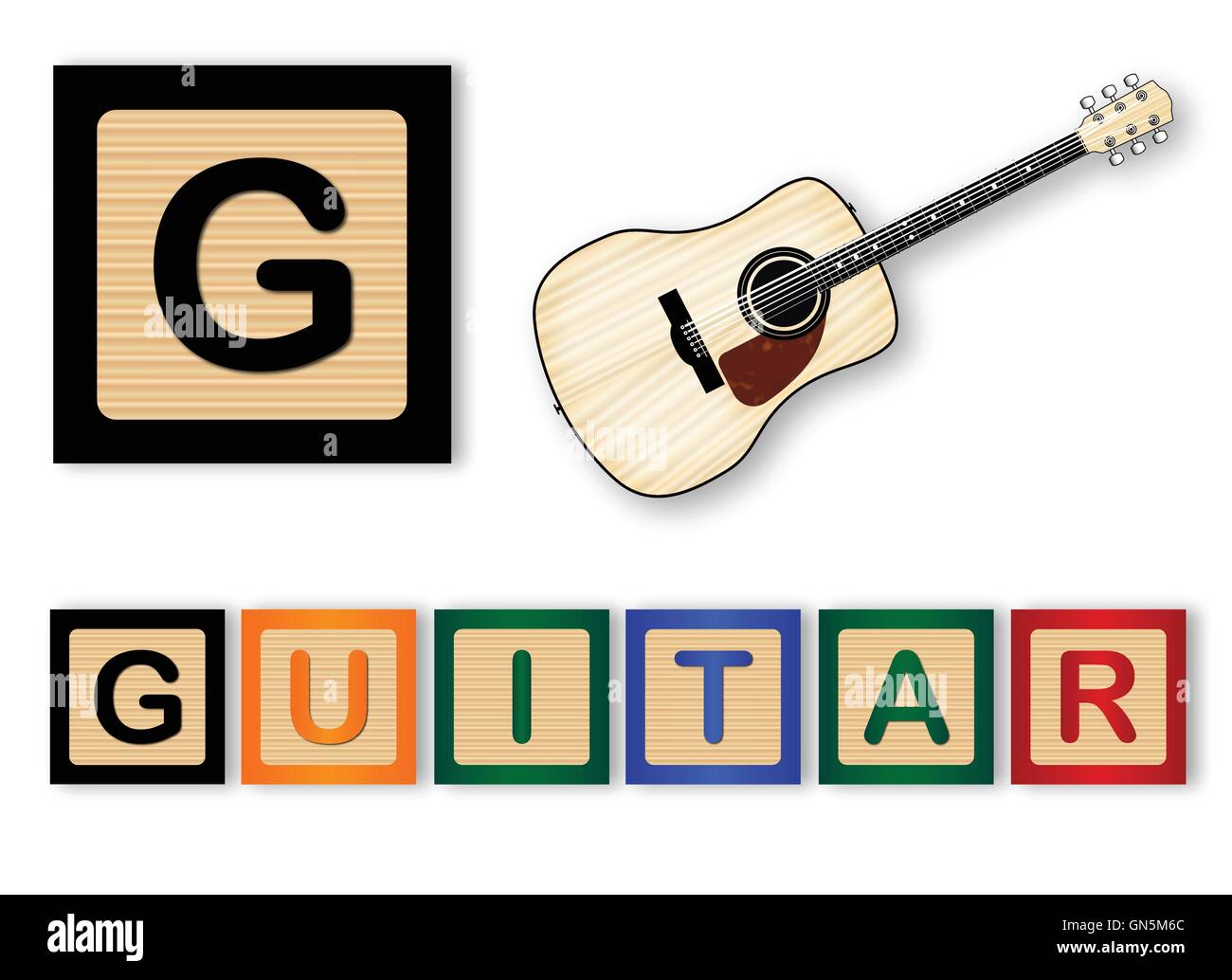 G Is For Guitar Stock Vector Image & Art - Alamy
