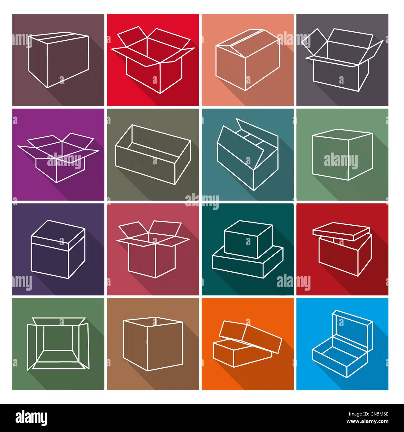 Icons box, vector illustration Stock Vector Image & Art - Alamy