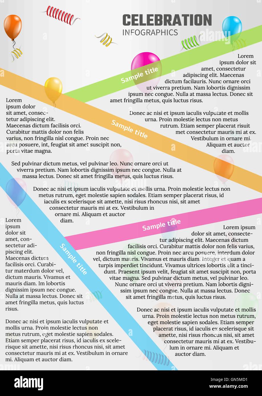 celebration infographics with balloons Stock Vector Image & Art - Alamy