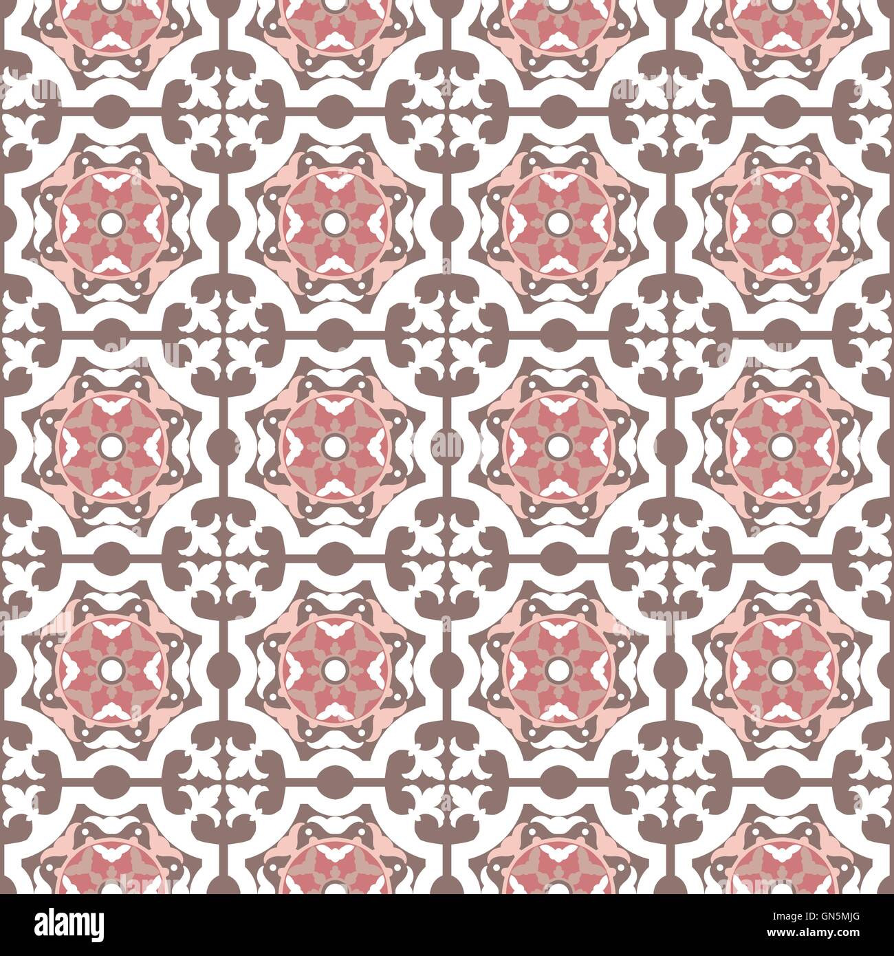 Spanish tile pattern moroccan Stock Vector Images - Alamy