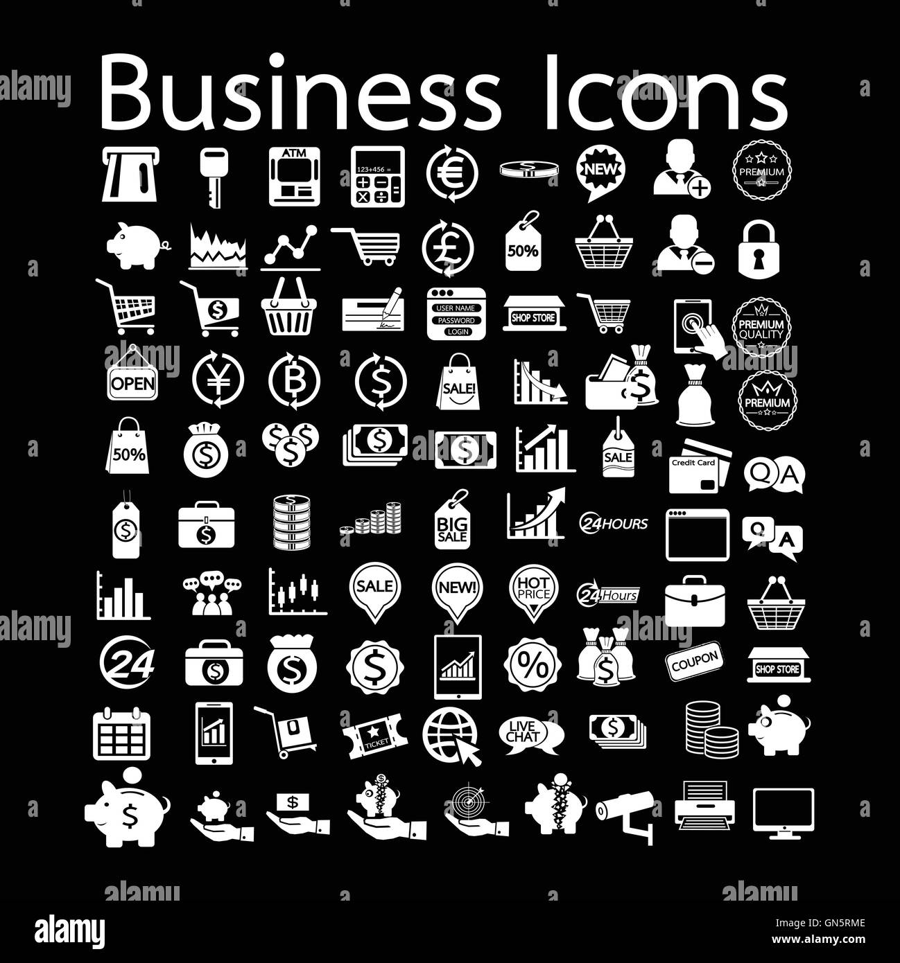 Business Icons illustration design Stock Vector Image & Art - Alamy