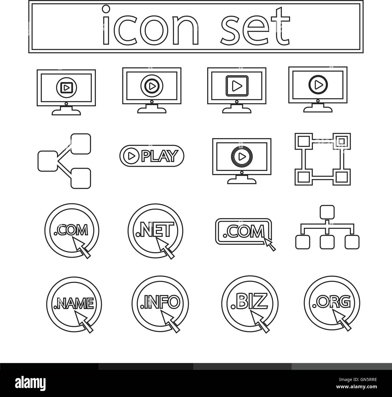 icon set illustration design Stock Vector Image & Art - Alamy